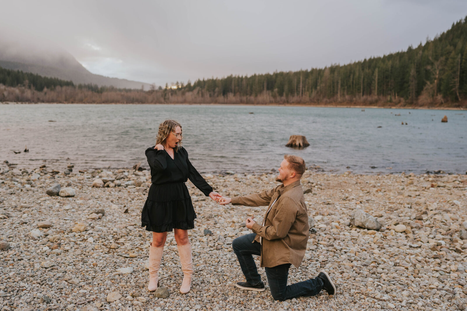Rattlesnake Lake Proposal - Pacific Northwest Elopement Photographer
